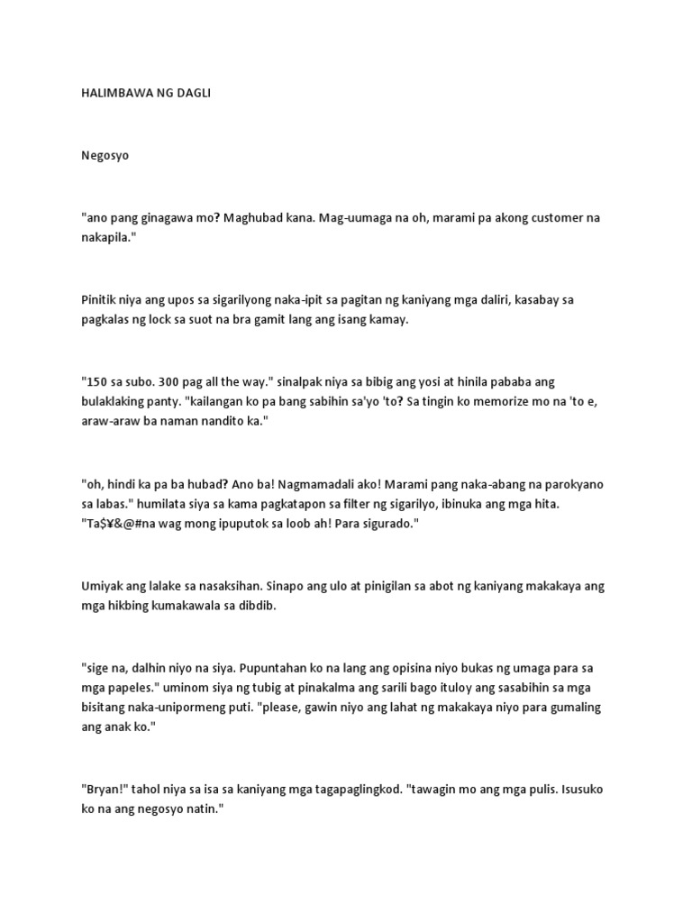 Halimbawa NG Dagli | PDF