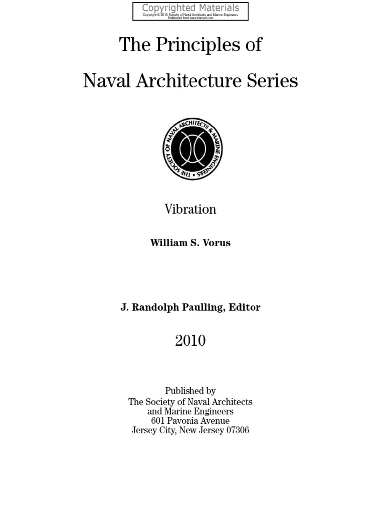 The Principles of Naval Architecture Series: Vibration | PDF | Normal ...