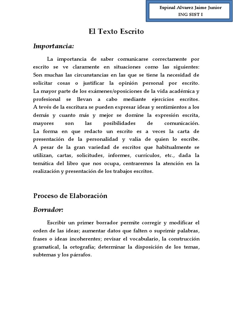 Texto Escrito | Gramática | Comunicación humana