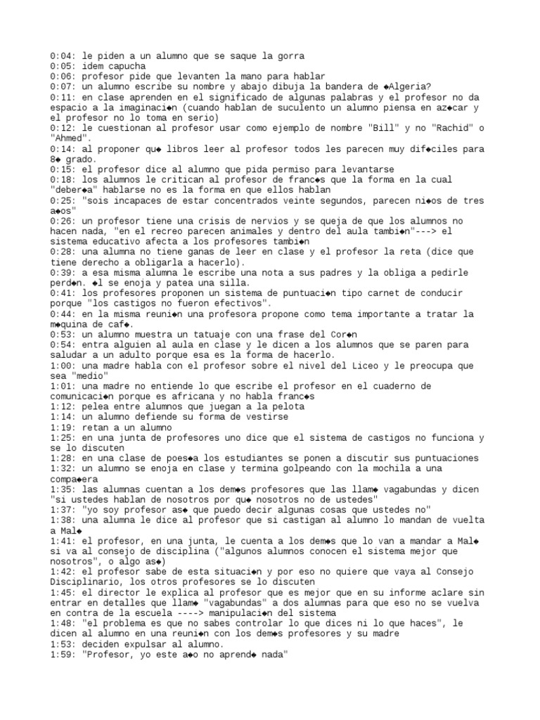 Entre Les Murs | PDF | Ocio