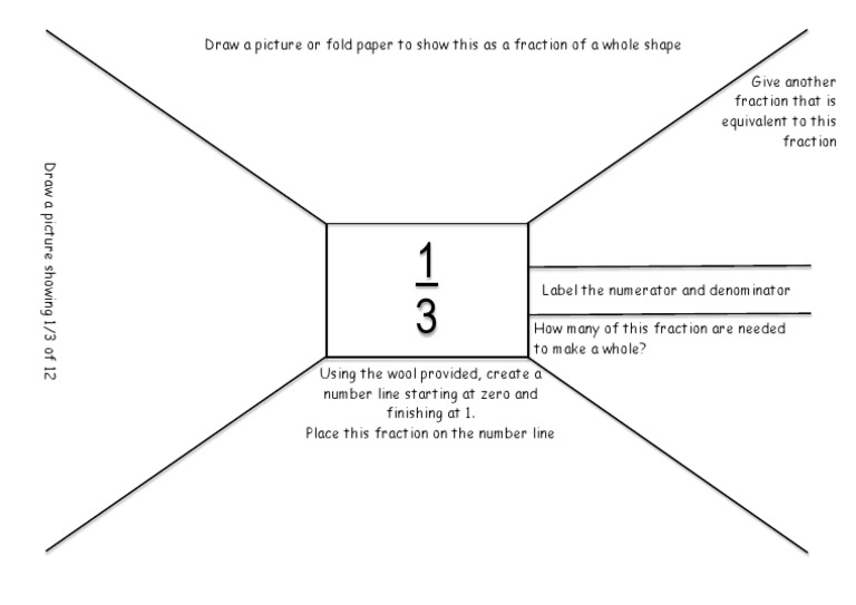 Fractions Assessment Thinkboard 1 3 | PDF