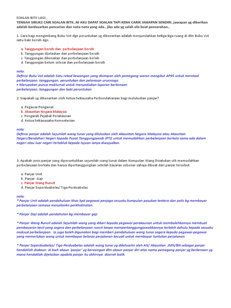 Soalan Bitk Lagi | PDF