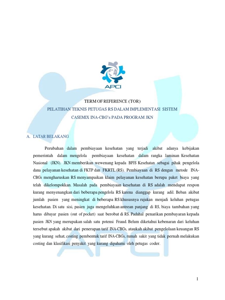 Pelatihan Casemix INA-CBG's JKN | PDF