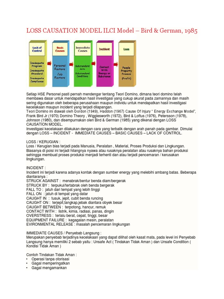 LOSS CAUSATION MODEL ILCI Model | PDF