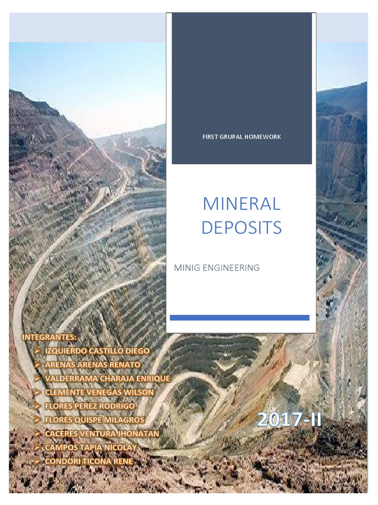 Mineral Deposits: Minig Engineering | PDF | Rock (Geology ...
