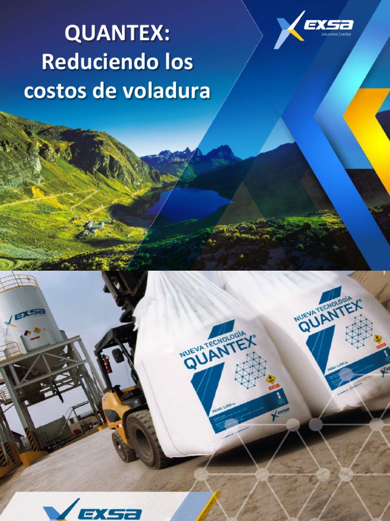 Tecnología Quantex: Ahorro en Voladuras | PDF | Materiales | Naturaleza