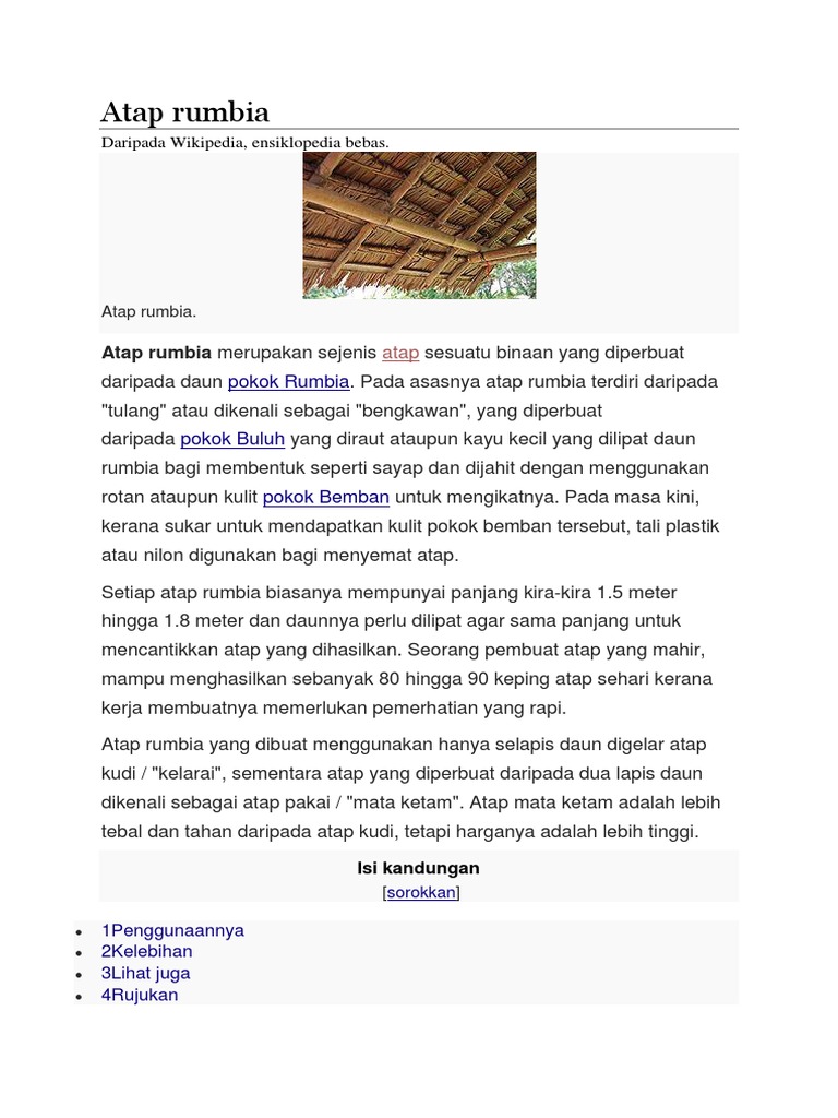Atap Rumbia | PDF