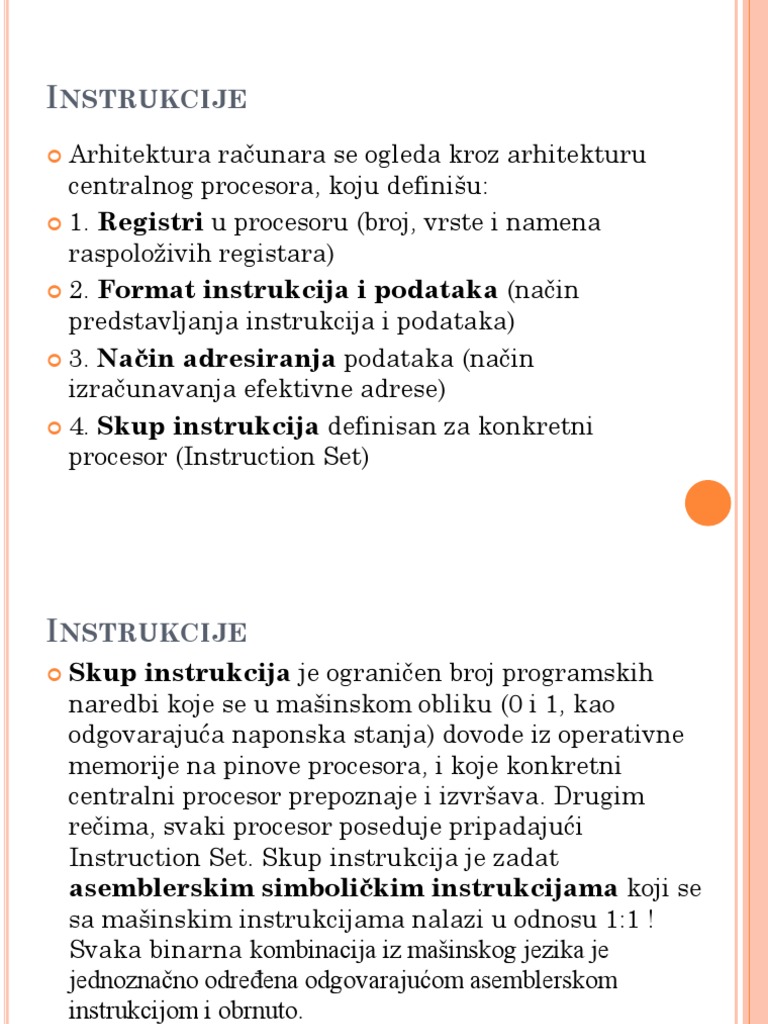 Instrukcije | PDF