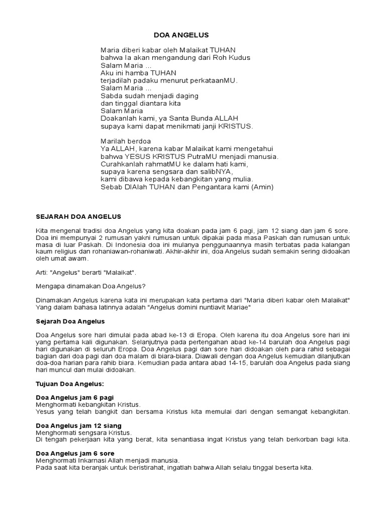 Doa Angelus | PDF