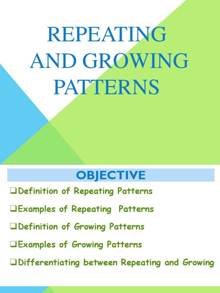 Repeating and Growing Patterns | PDF