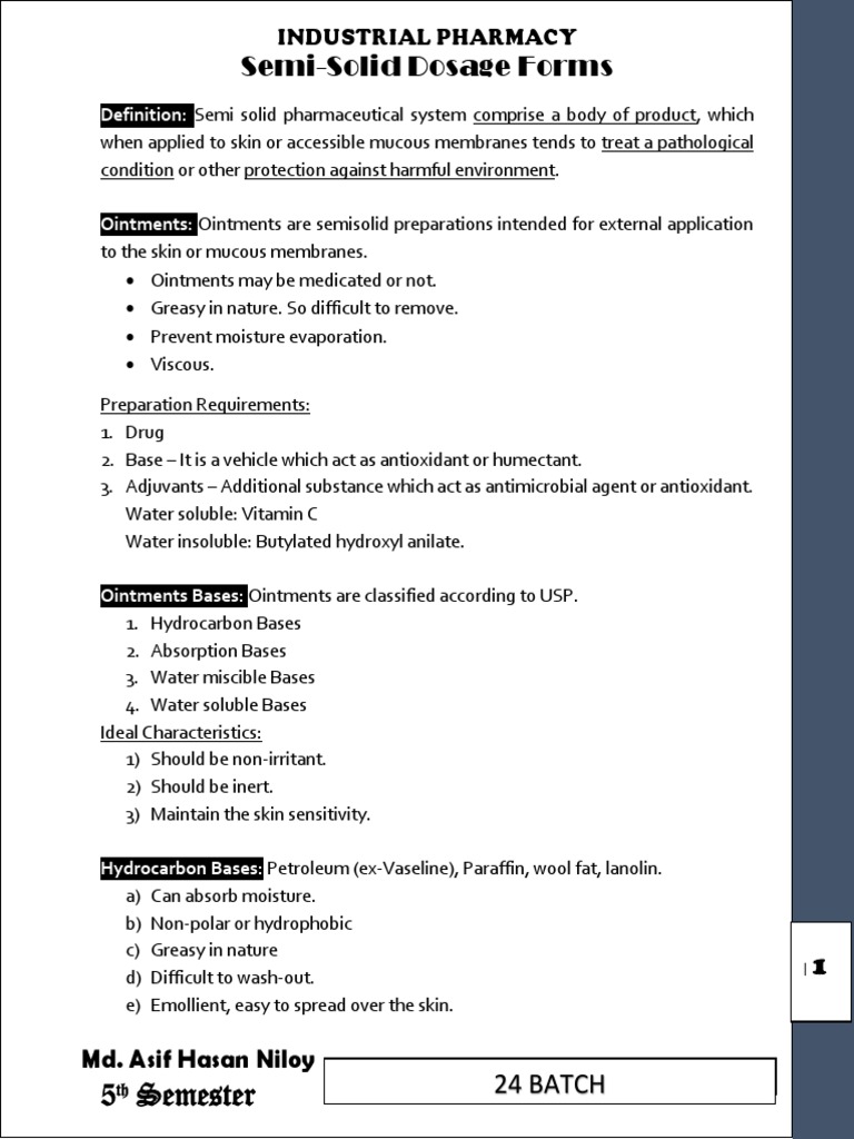 semi-solids.pdf | Topical Medication | Chemical Substances