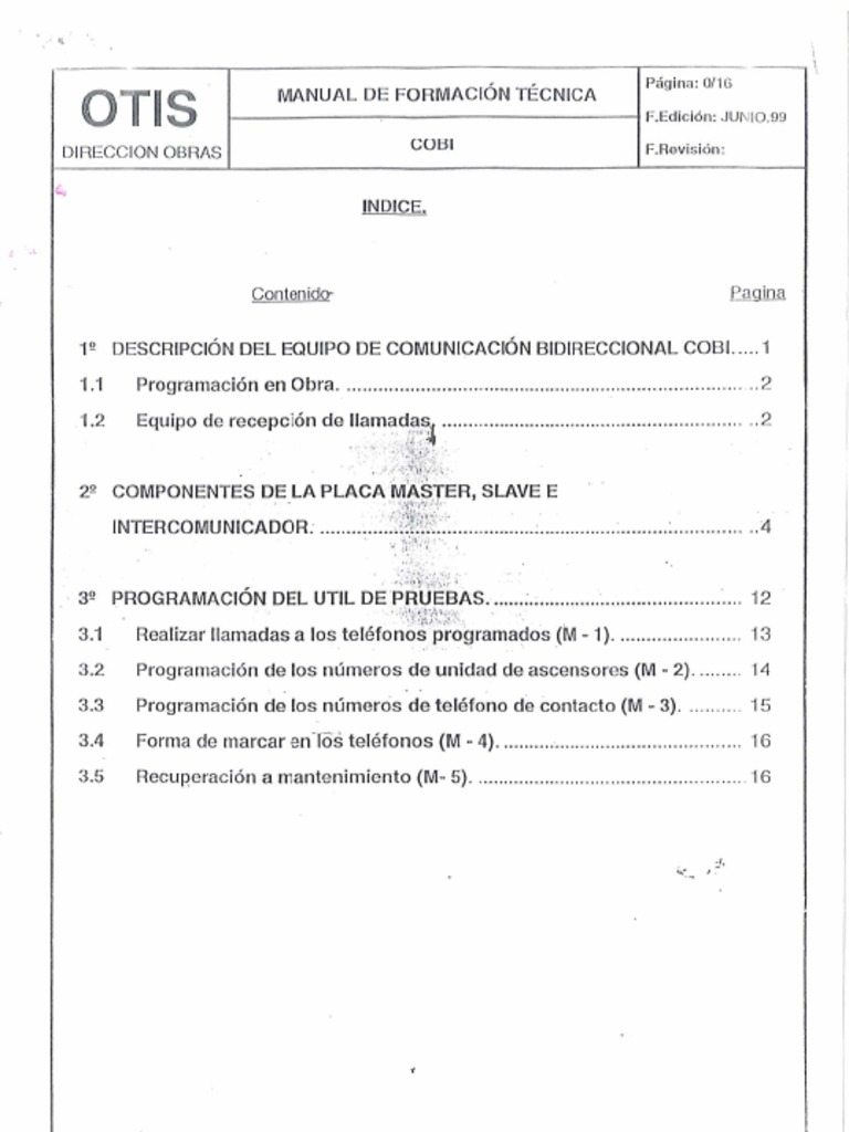 Manual Cobi Otis | PDF