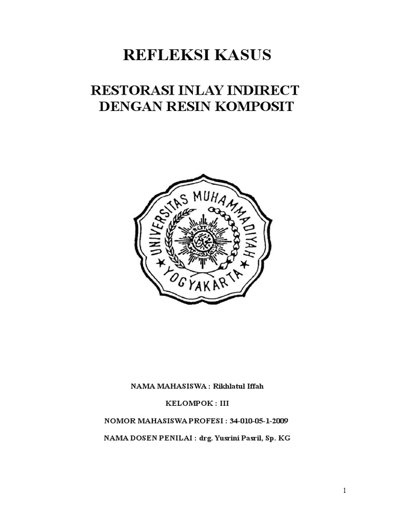 Restorasi Inlay Indirect Resin Komposit | PDF