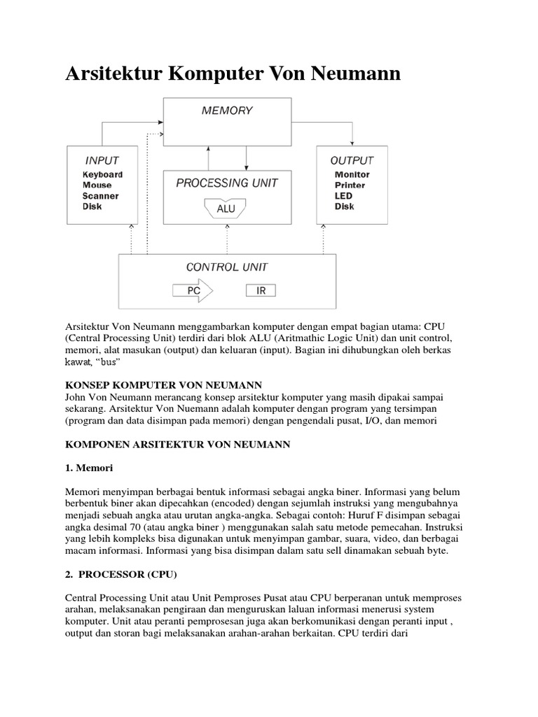 Arsitektur Komputer Von Neumann Pdf