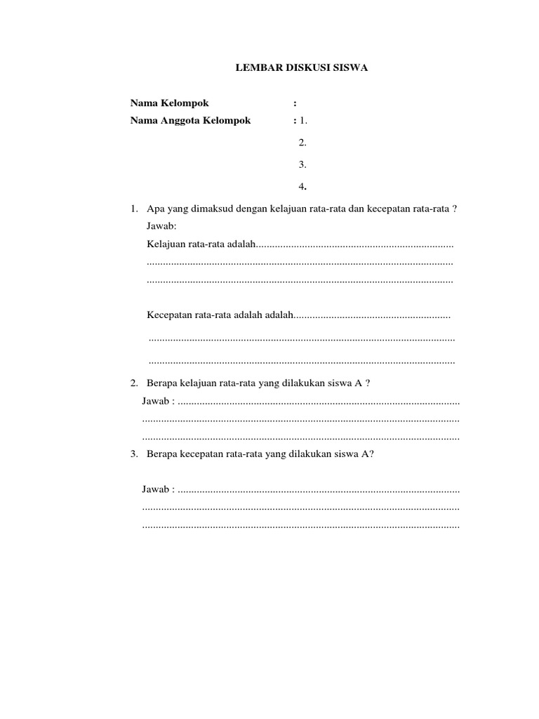 Lembar Diskusi Siswa | PDF