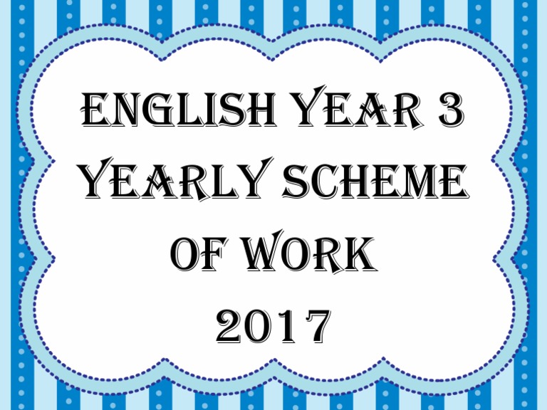 Year 3 Yearly Scheme of Work 2017 | PDF