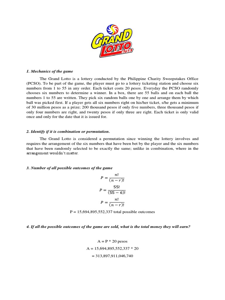 Mechanics of The Game | PDF | Lottery | Gambling