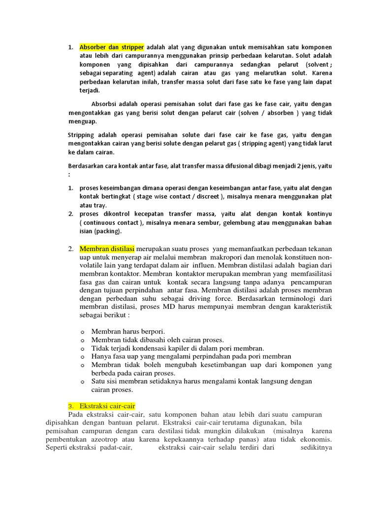 Absorber Dan Stripper | PDF