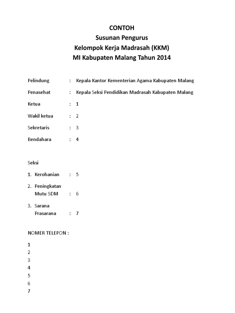 Contoh KKM Mi | PDF