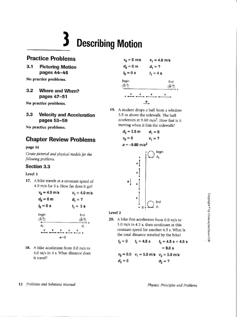 Kinematics Mega Problem Set | PDF
