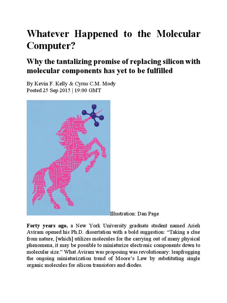 Whatever Happened To The Molecular Computer | PDF | Diode | Integrated ...