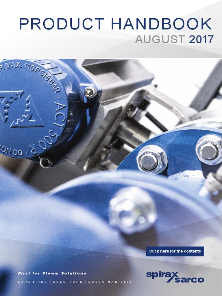 Spirax Sarco - PRODUCT HANDBOOK AUGUST 2017.pdf | Boiler | Flow Measurement
