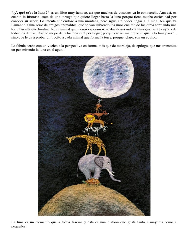 Actividades y recursos "¿A qué sabe la luna?" | PDF | Cuentos | Luna