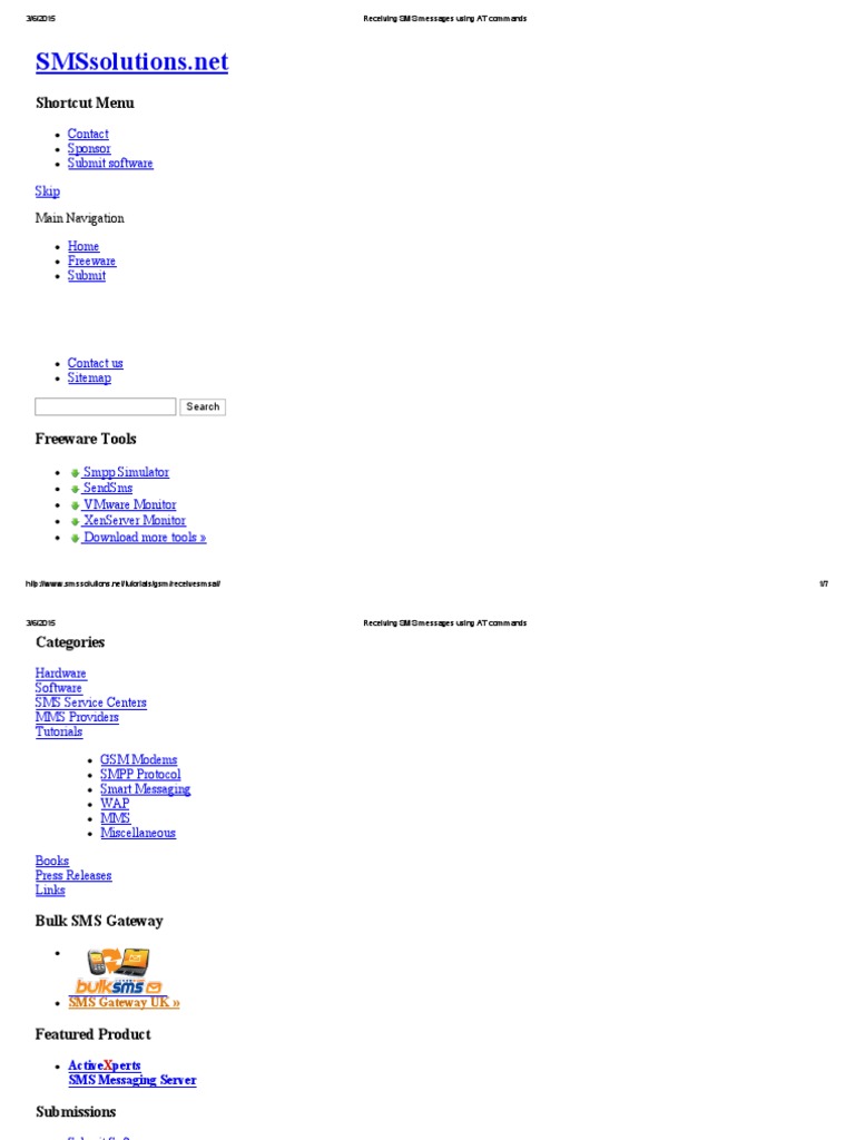 Receiving SMS Messages Using AT Commands PDF | PDF | Subscriber Identity Module | Computer Data ...
