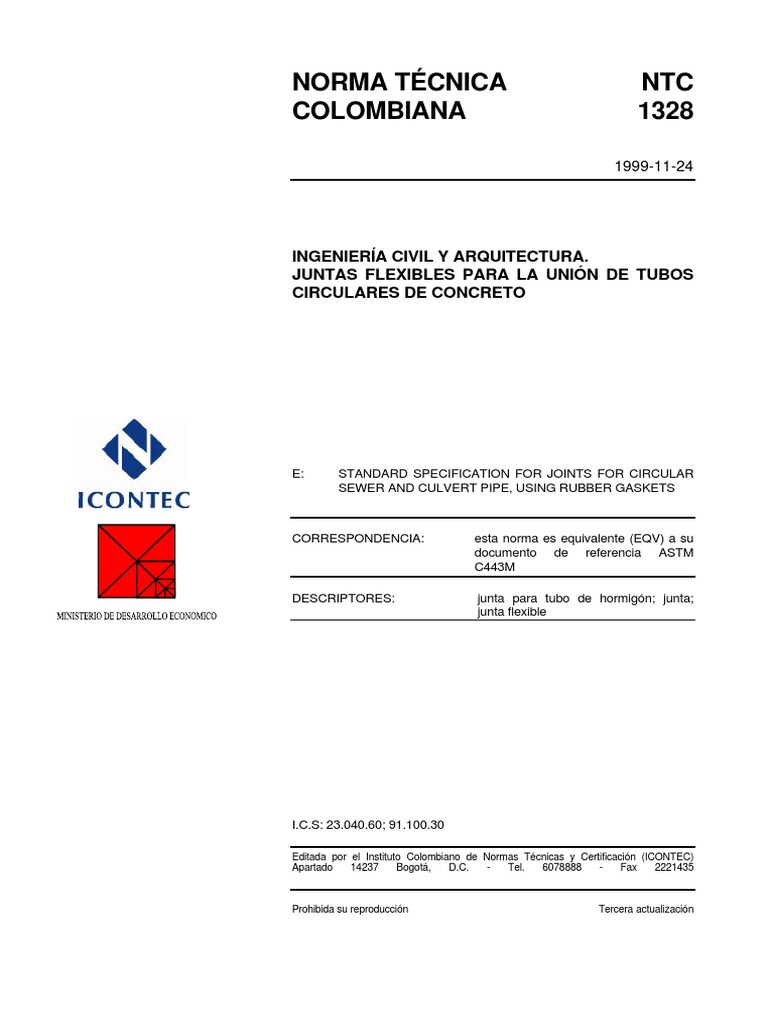 NTC 1328 PDF | PDF | Materiales | Ingeniería