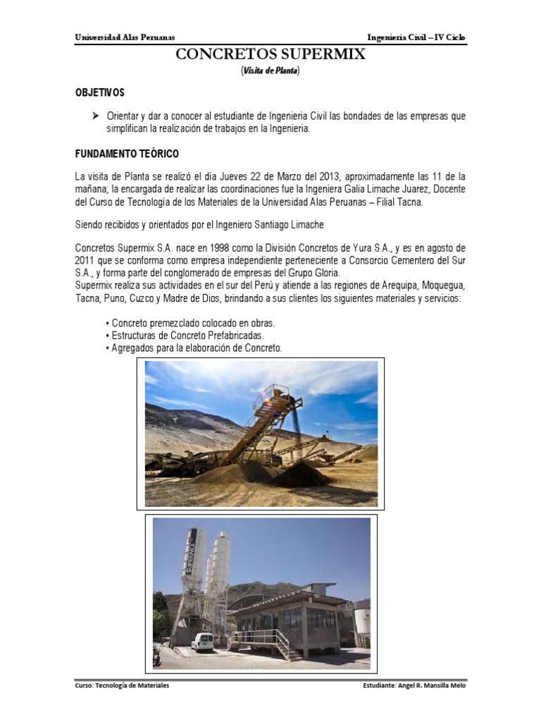 CONCRETOS SUPERMIX | Perú | Tecnología