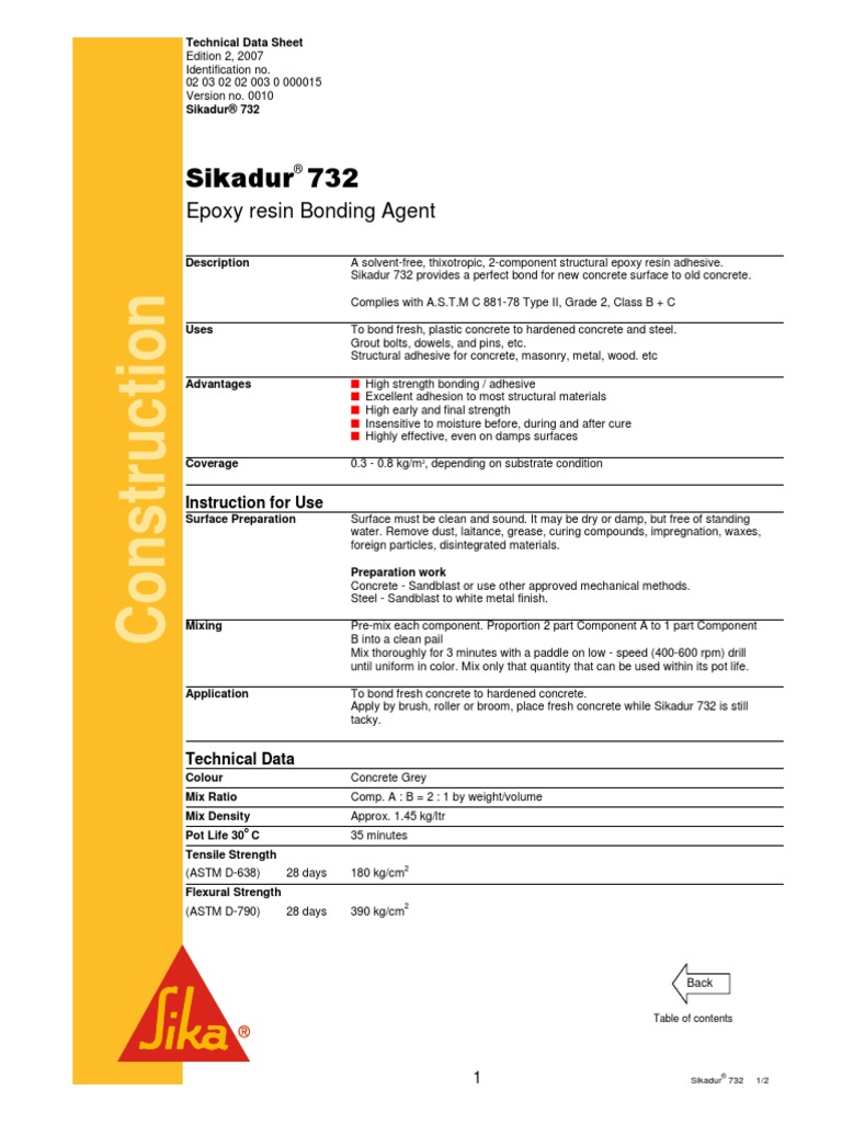 Sikadur 752 | PDF | Adhesive | Epoxy