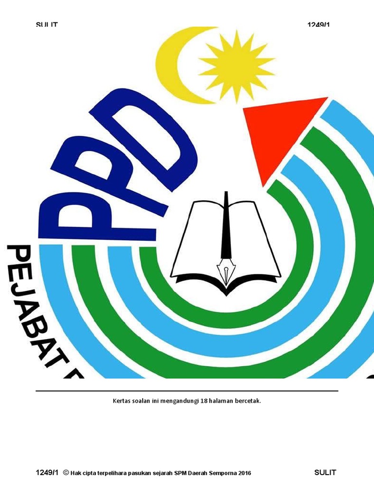 Kertas 1 2016 PPD Sejarah Kertas 1 | PDF