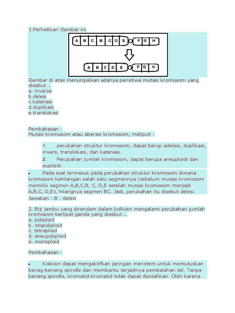 Bio-Mutasi Gen | PDF