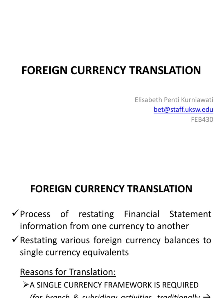 Bab5 Foreign Currency Translation | PDF | Exchange Rate | Foreign ...