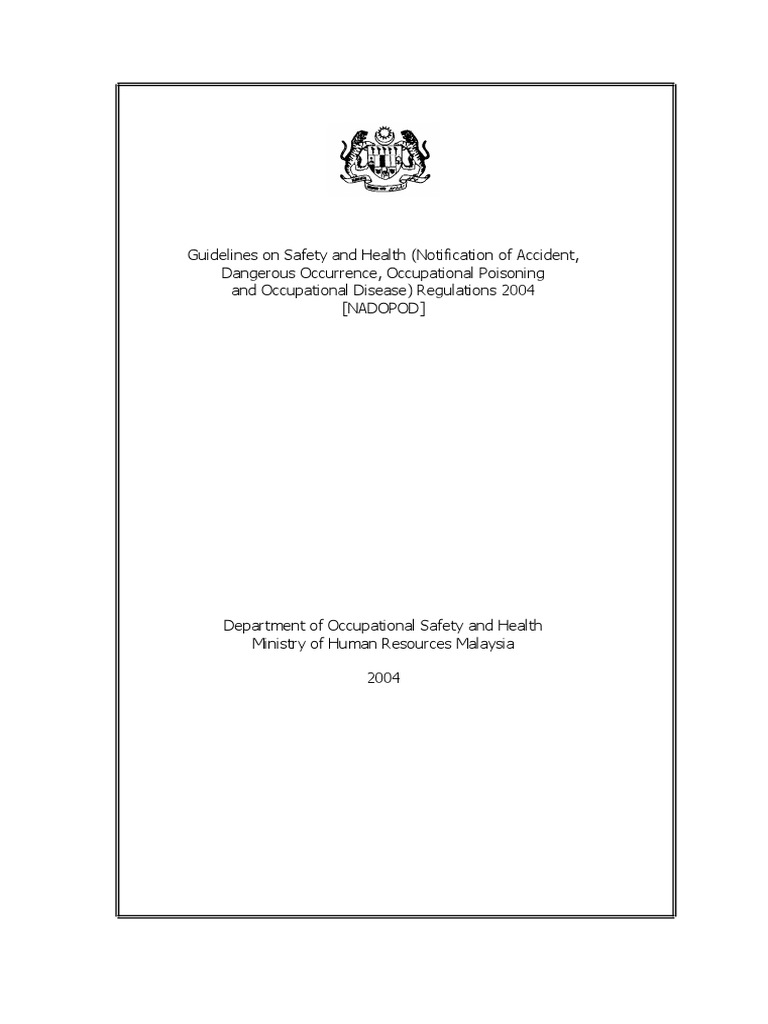 Guidelines On NADOPOD Regulations 2004 PDF | PDF | Employment | Records Management