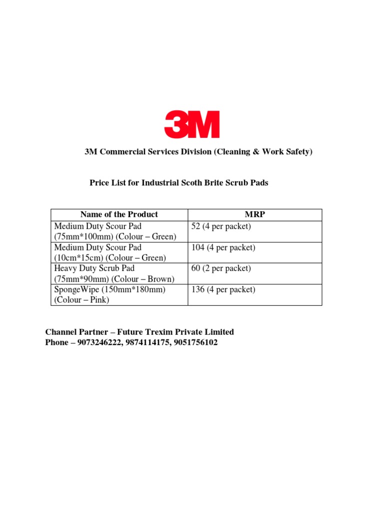 3M - Scrub Pads PDF | PDF