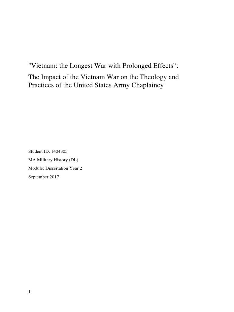 Vietnam and US Army Chaplaincy | PDF | Chaplain | South Vietnam