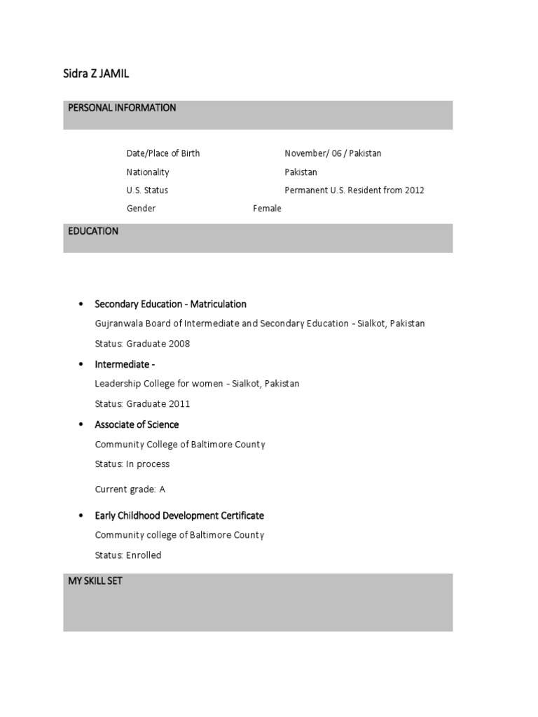 Csit 101 Resume | PDF