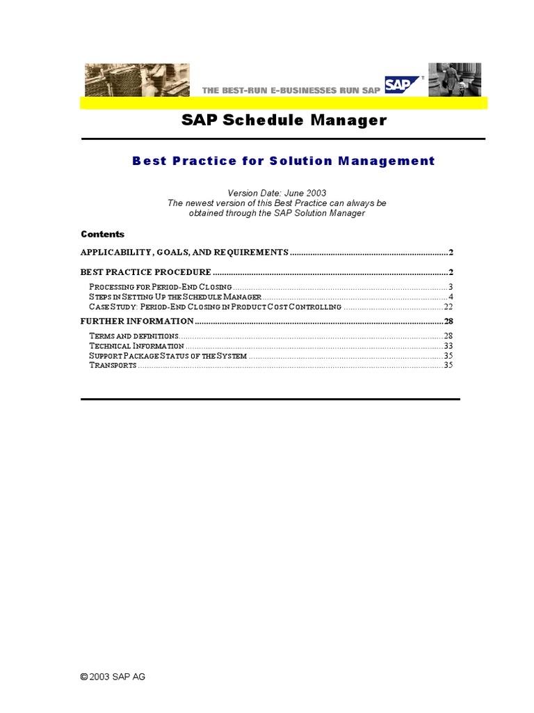 SAP Schedule Manager | PDF | Database Transaction | Workflow