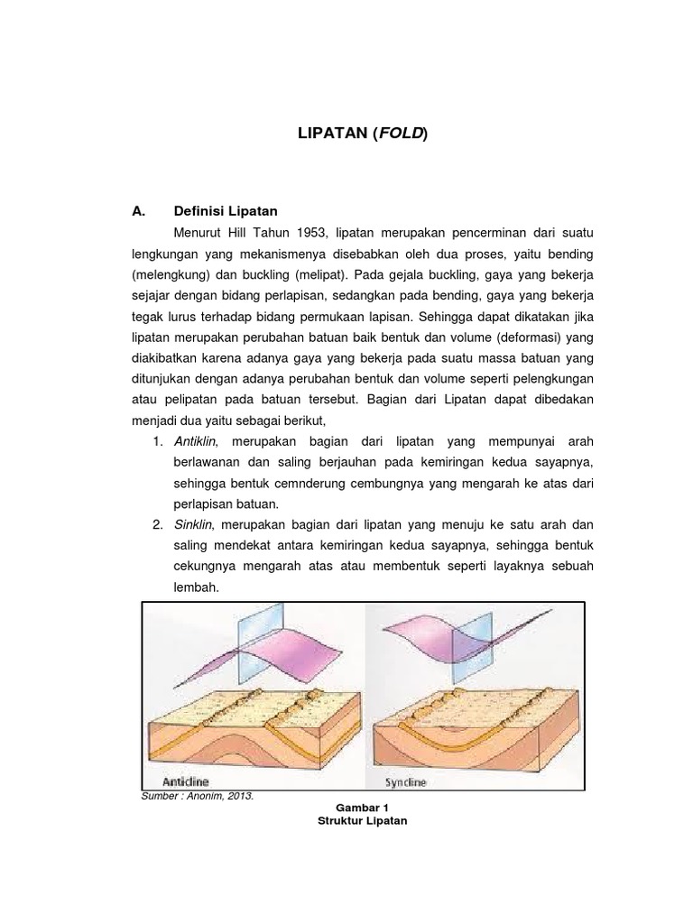 Definisi dan Jenis Lipatan Batuan | PDF | Seni | Sains & Matematika