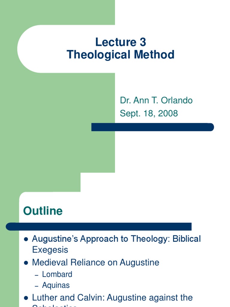 Lesson 3 Theological Method - Presentation | PDF | Augustine Of Hippo ...