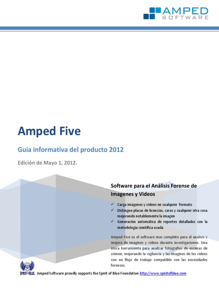 ANALISIS DE IMAGENES SOFTWARE Amped-Five-Es PDF | Descargar gratis PDF | Vídeo | Software