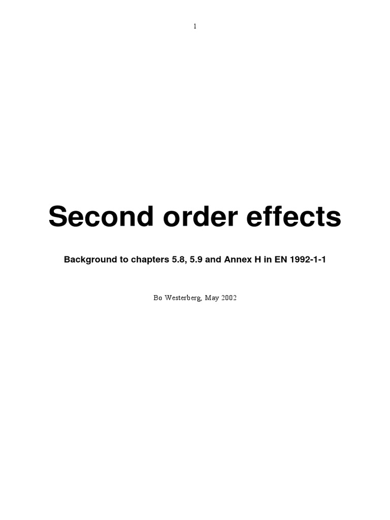 Second Order Effects EN1992-1-1 | PDF | Buckling | Bending