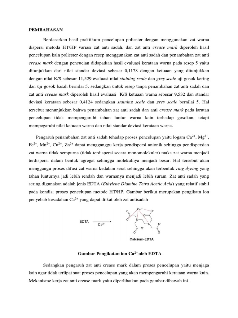 PEMBAHASAN Laporan Pencelupan Poliester HTHP | PDF