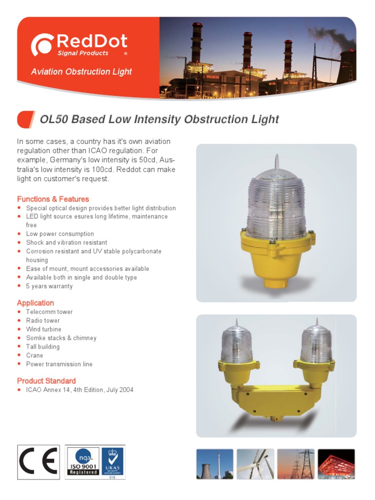 OL50 Based Low Intensity Obstruction Light | PDF | Light Emitting Diode ...