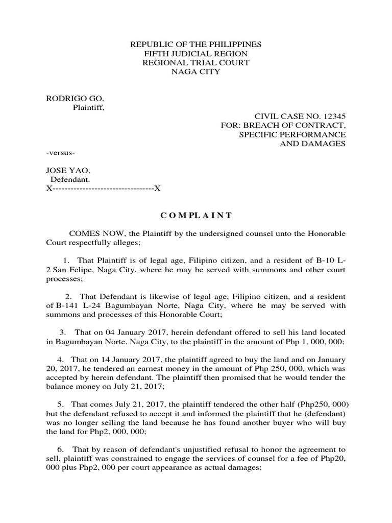 Complaint_Civil.docx | Damages | Plaintiff