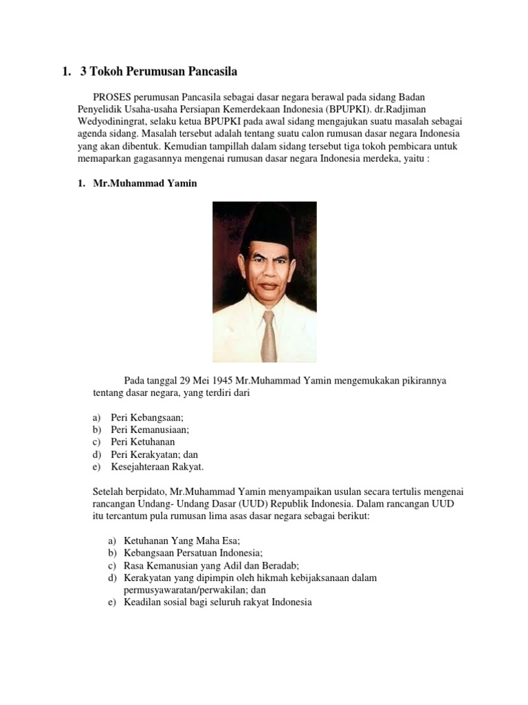 3 Tokoh Perumusan Pancasila | PDF