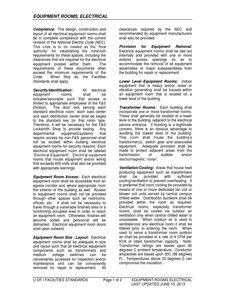 Equipment-rooms-electricalB616D43F6933 EE ROOM X | PDF | Transformer ...