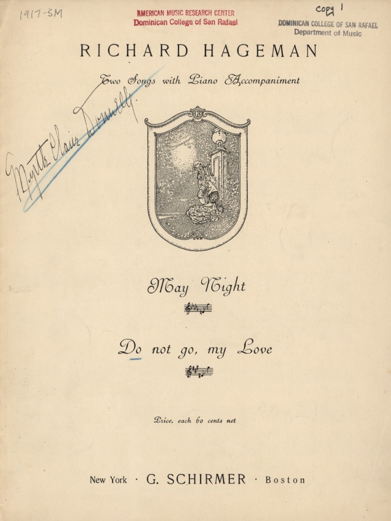 Do Not Go My Love by Richard Hageman | PDF