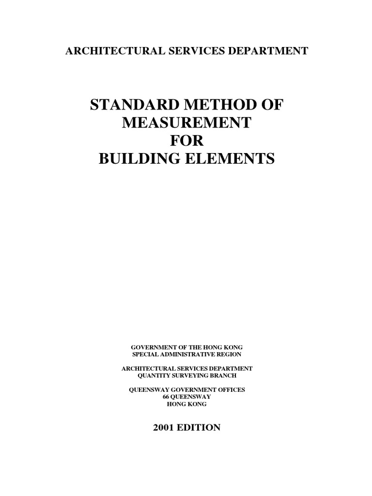 Standard Method of Measurement SMM7 PDF | PDF | Business